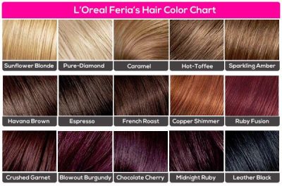 Best Hair Color Chart with Different Shades to Try