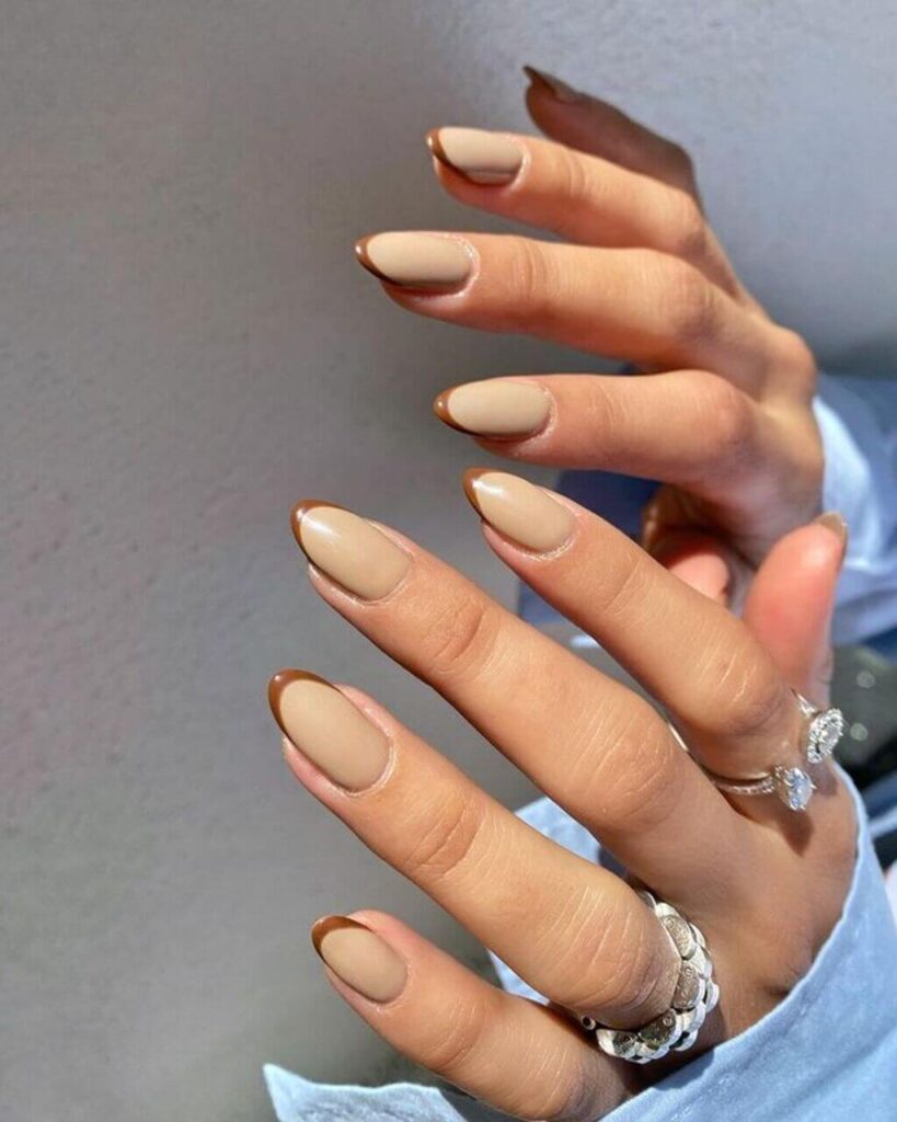 Brown French Tip Nails: Explore 50+ Cool & Trendy Ideas