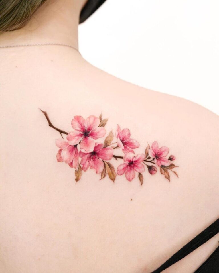 15+ Beautiful Cherry Blossom Tattoo Design to Try in 2023!
