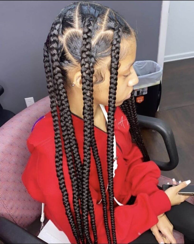 Knotless Braids With Heart: 30+ Trendy Braided Hairstyle